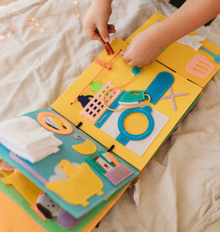 Wondertivity quiet books, busy books, felt books, and Montessori books