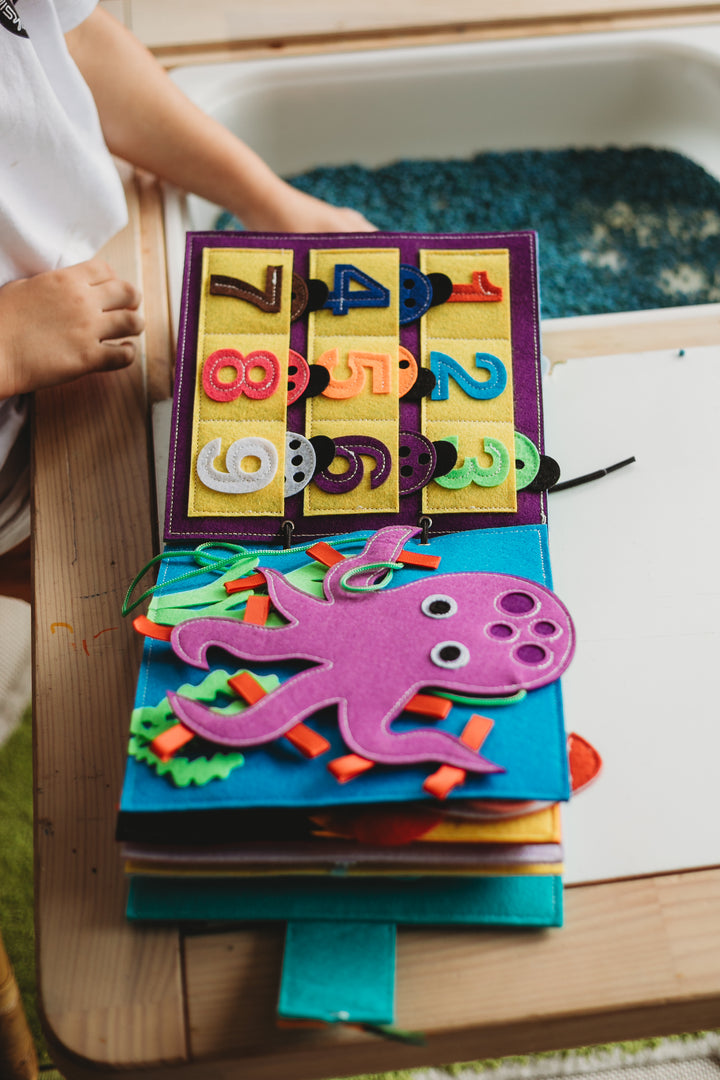 Wondertivity quiet books, busy books, felt books, and Montessori books