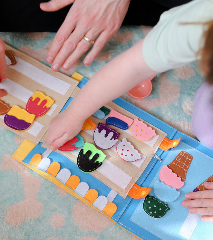 Wondertivity quiet books, busy books, felt books, and Montessori books
