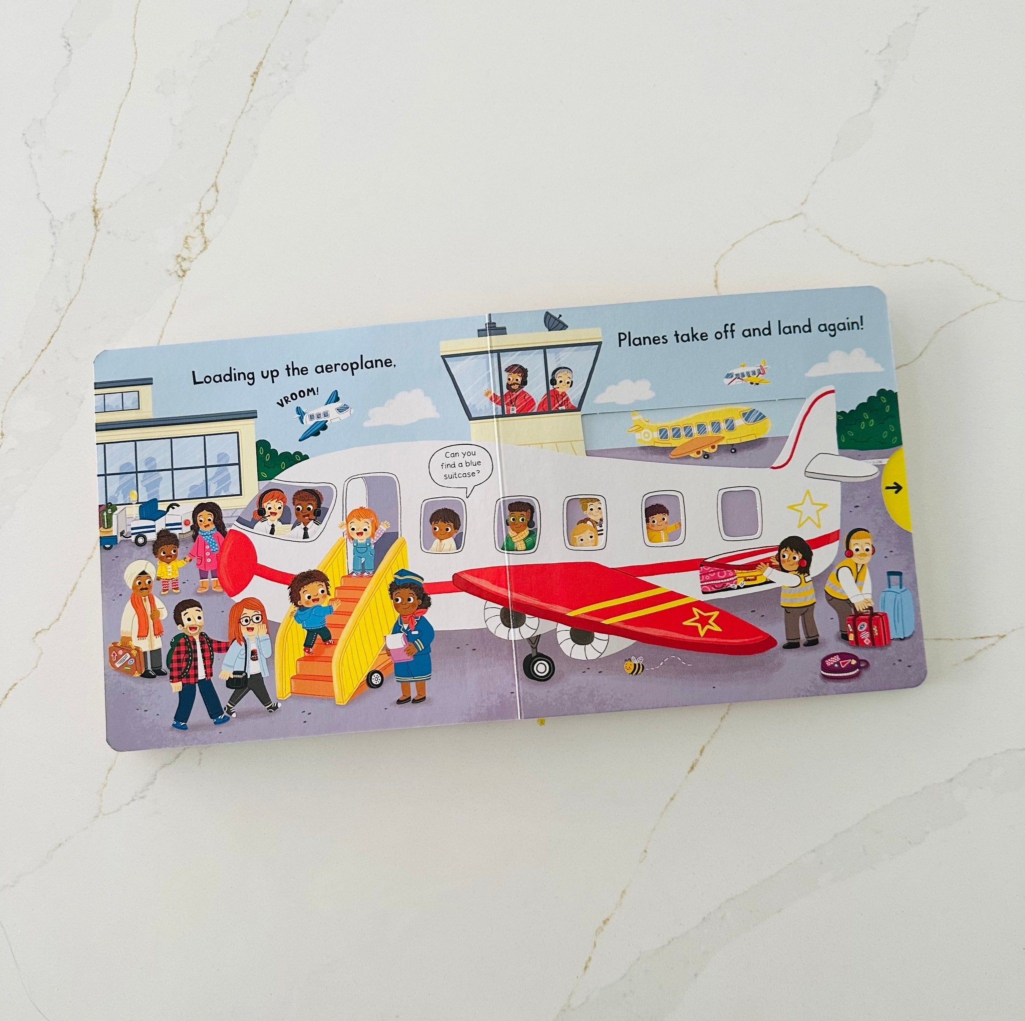 Busy Airport - Push, Pull and Slide book – Wondertivity