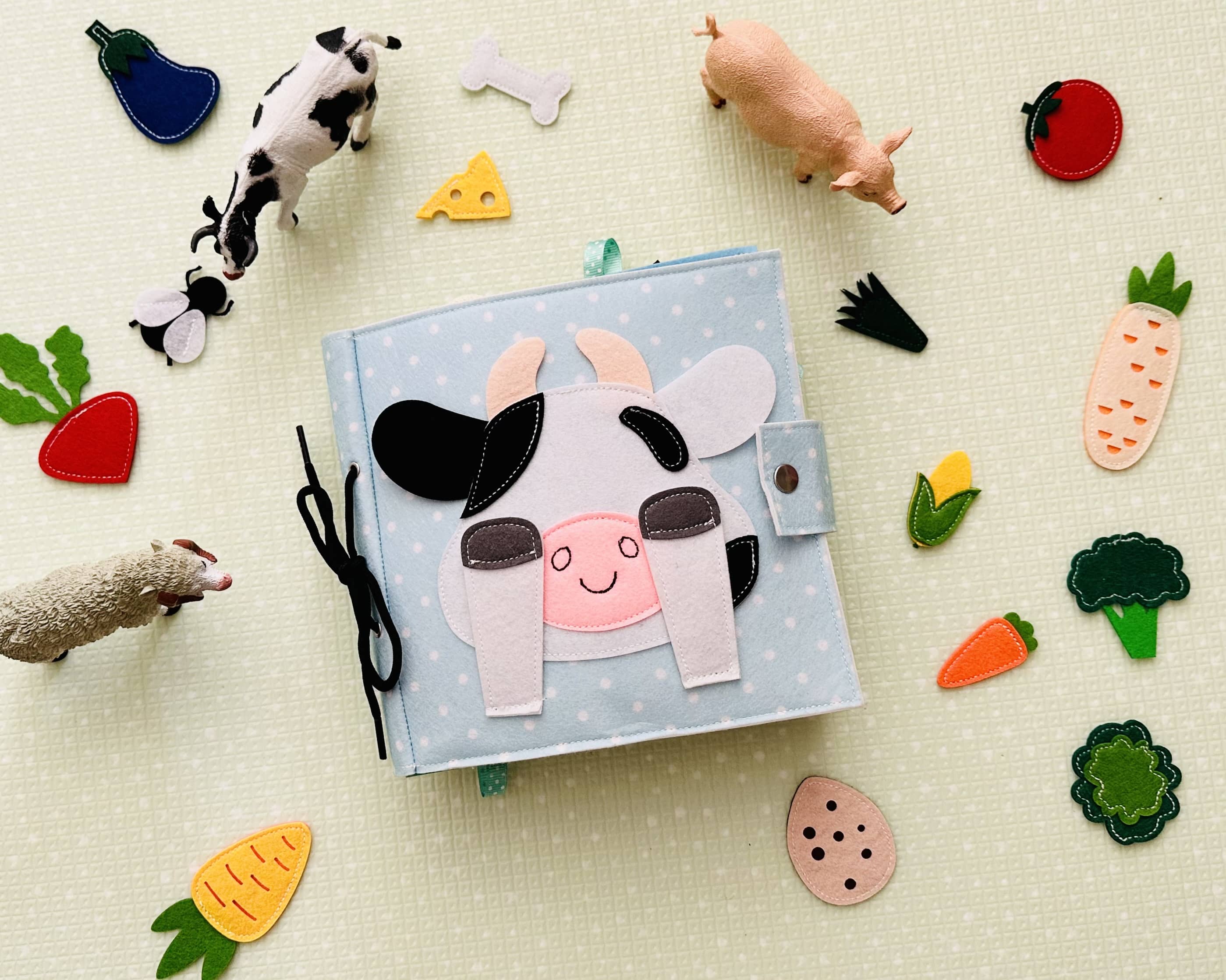 Farmyard Fun: Felt Sensory Busy Book For Toddlers and Pre-schoolers ...